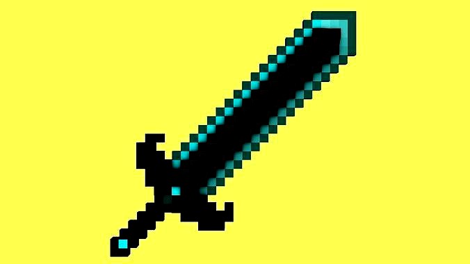 Minecraft Dark Diamond Sword FREE 3D Model Free 3D model