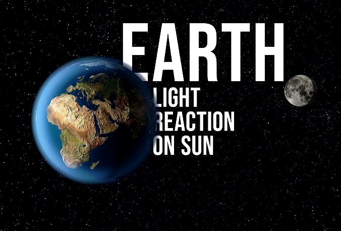 Earth Day and Night texture reacting on Sun rotation and Moon 3d model