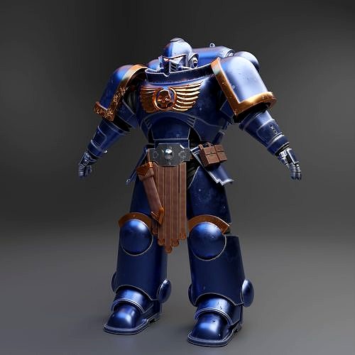 WARHAMMER 40K SPACE MARINE 3D MODEL