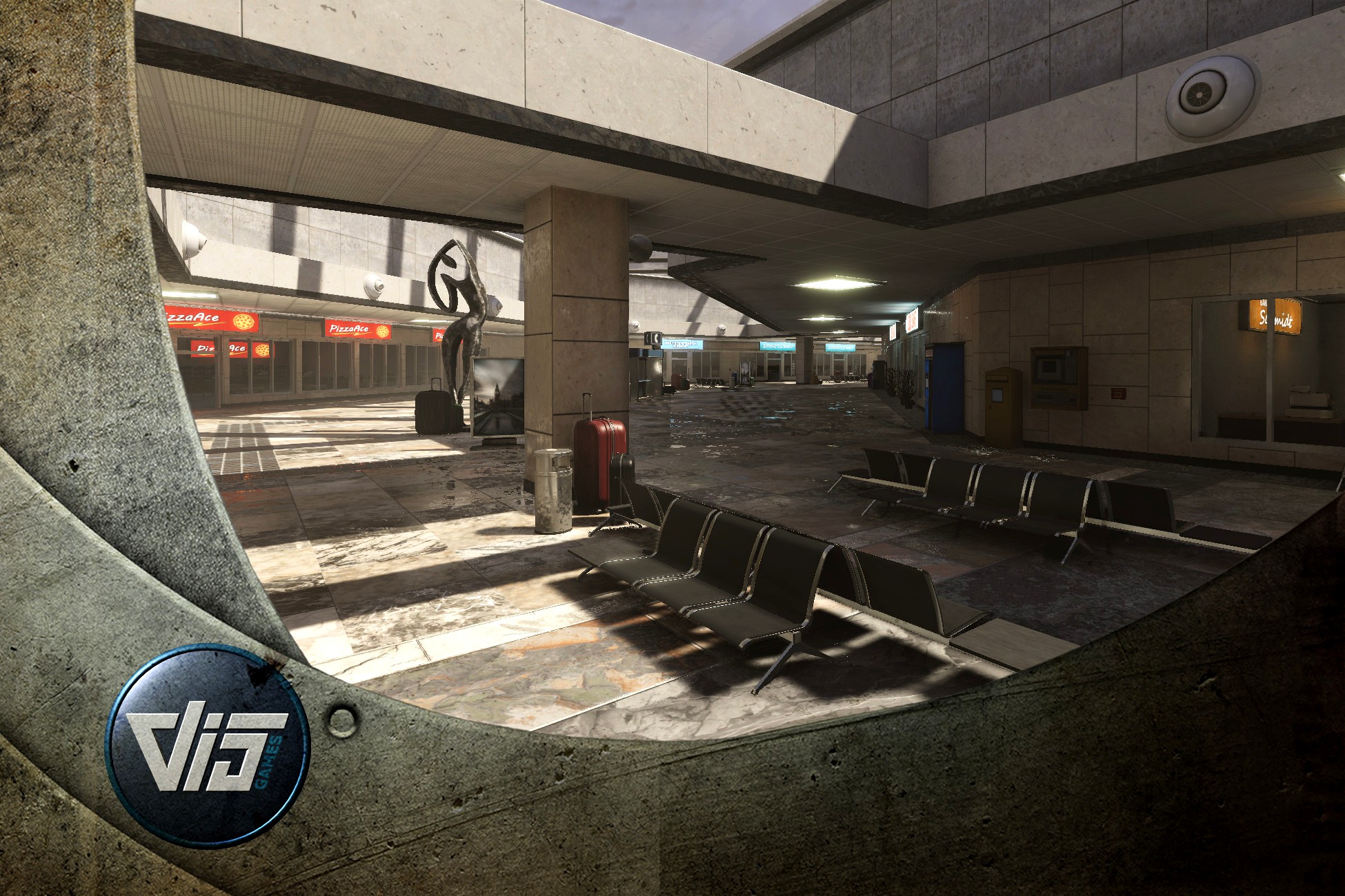 Airport Terminal Scene - High Detail 3d model