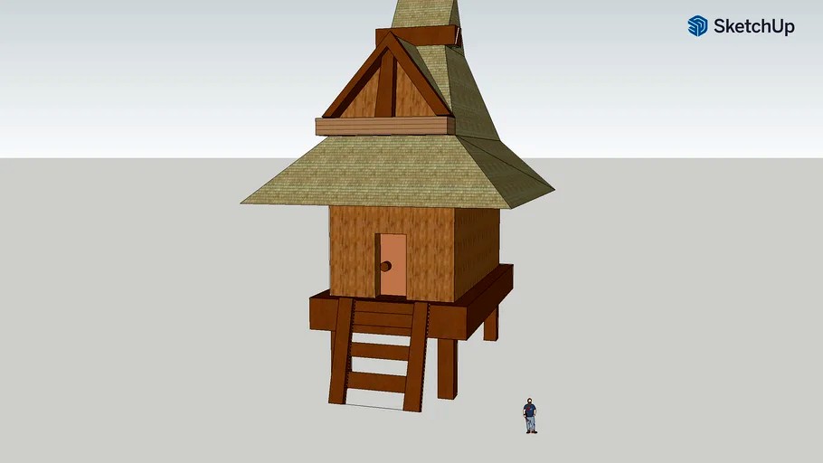 Rumah Adat Omo Hada 3d model