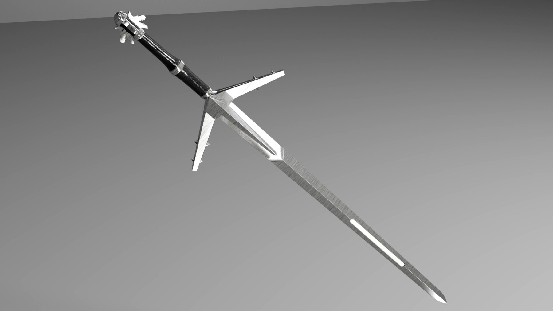 Aerondight -- Witcher Silver Sword -- Sliced Print Ready -- Geralt of ...