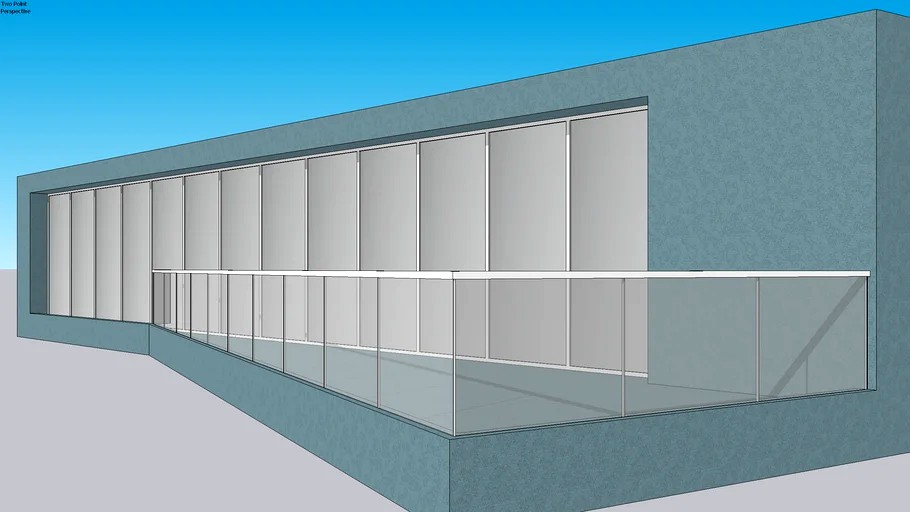 GLASS RAILING/BALCONY 3d model