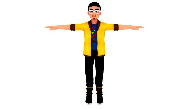 Cartoon man 3d model