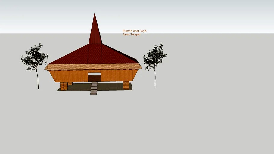 Rumah Adat Joglo 3d model