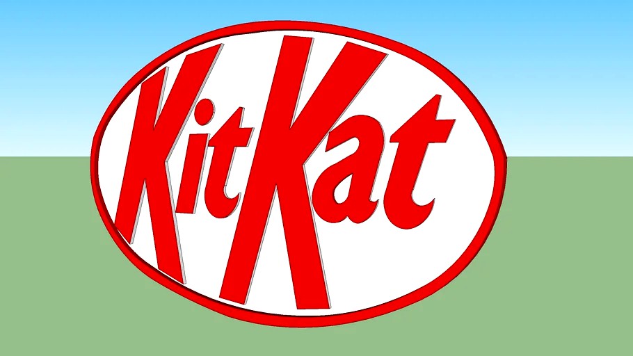 Kit Kat logo 3d model