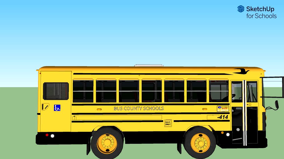 Bluebird All American Handicap Bus 3d model