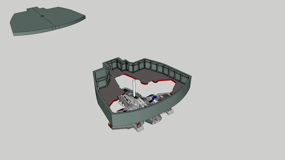 Startrek USS Voyager Shuttle Bay 3d model