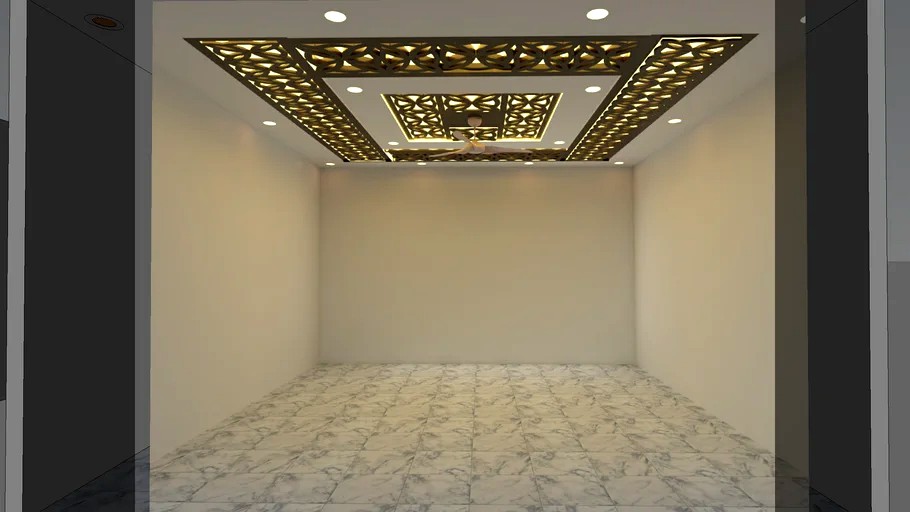 POP Design, Fall celling design with MDF sheet design 3d model