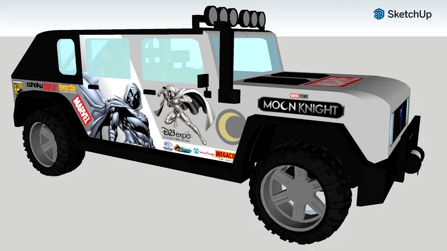 Marvel Moon Knight Car 3d model