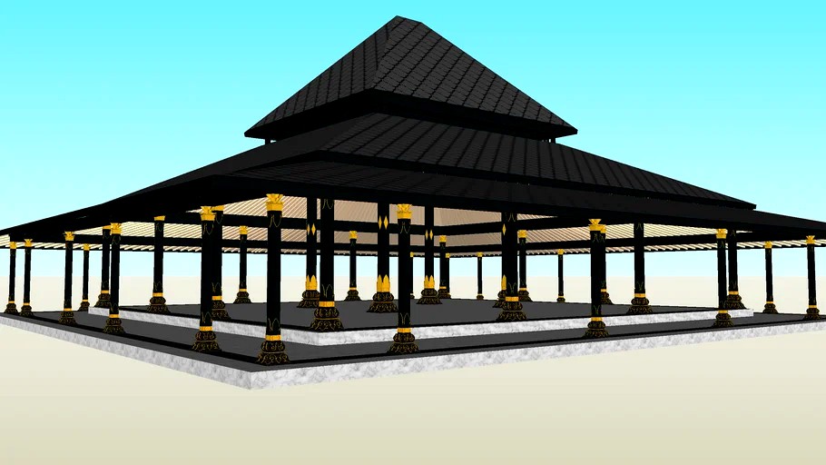 Joglo keraton yogyakarta (bangsal srimanganti) 3d model