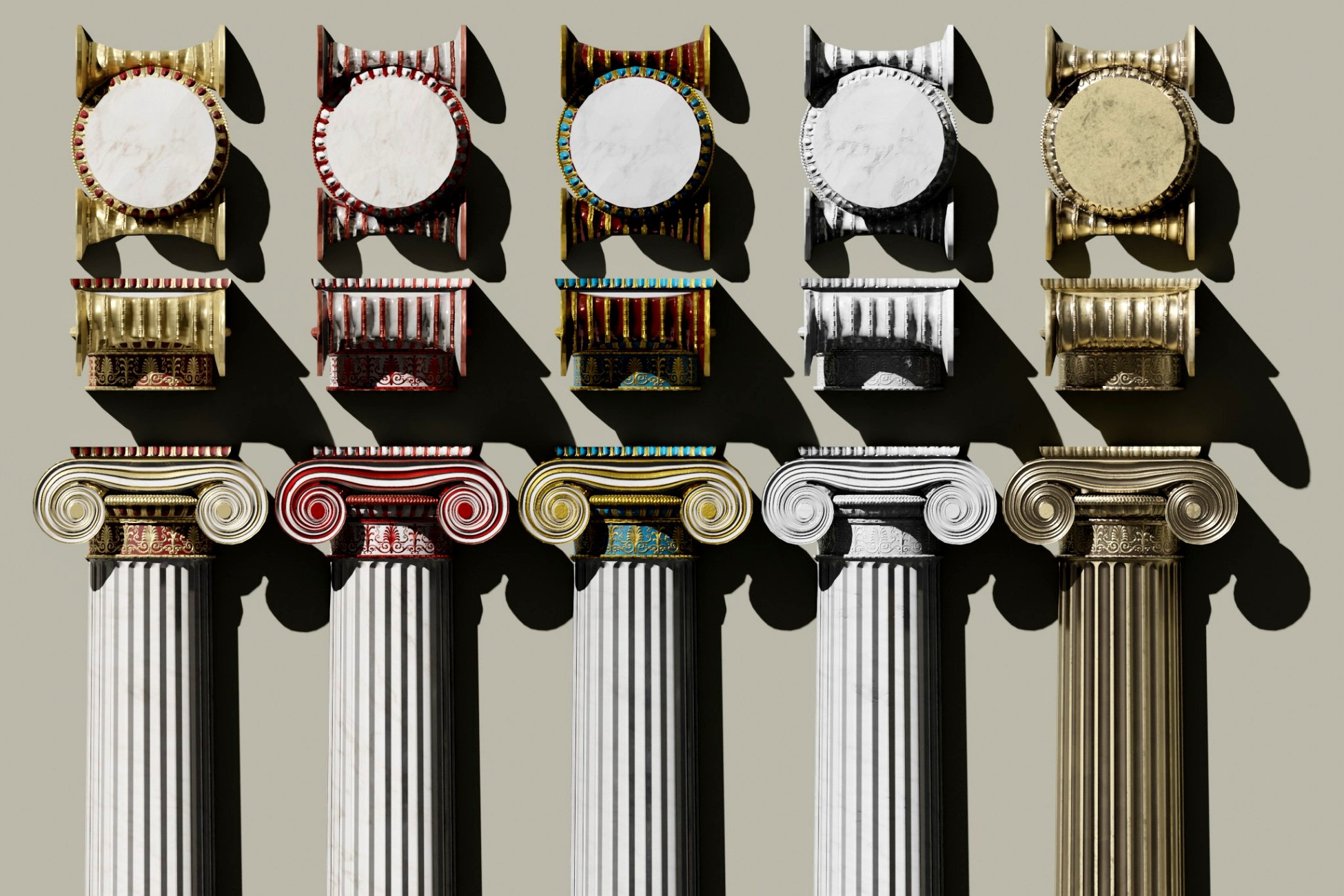 Greek Columns 3d model