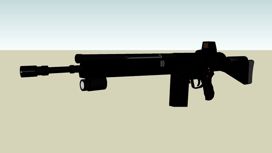 HK G3 ASSAULT RIFLE 3d model
