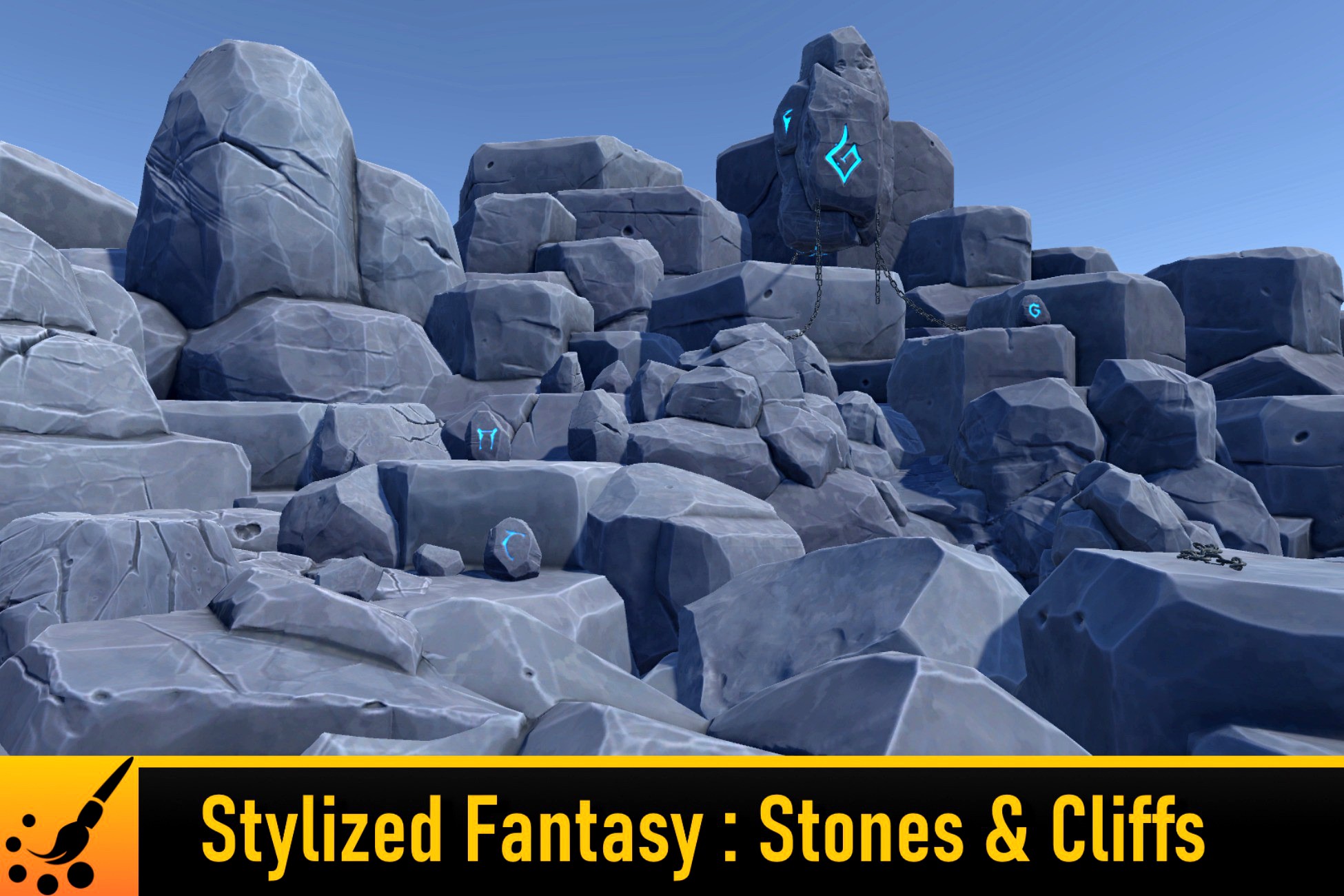 Stylized Fantasy: Stones & Cliffs 3d model