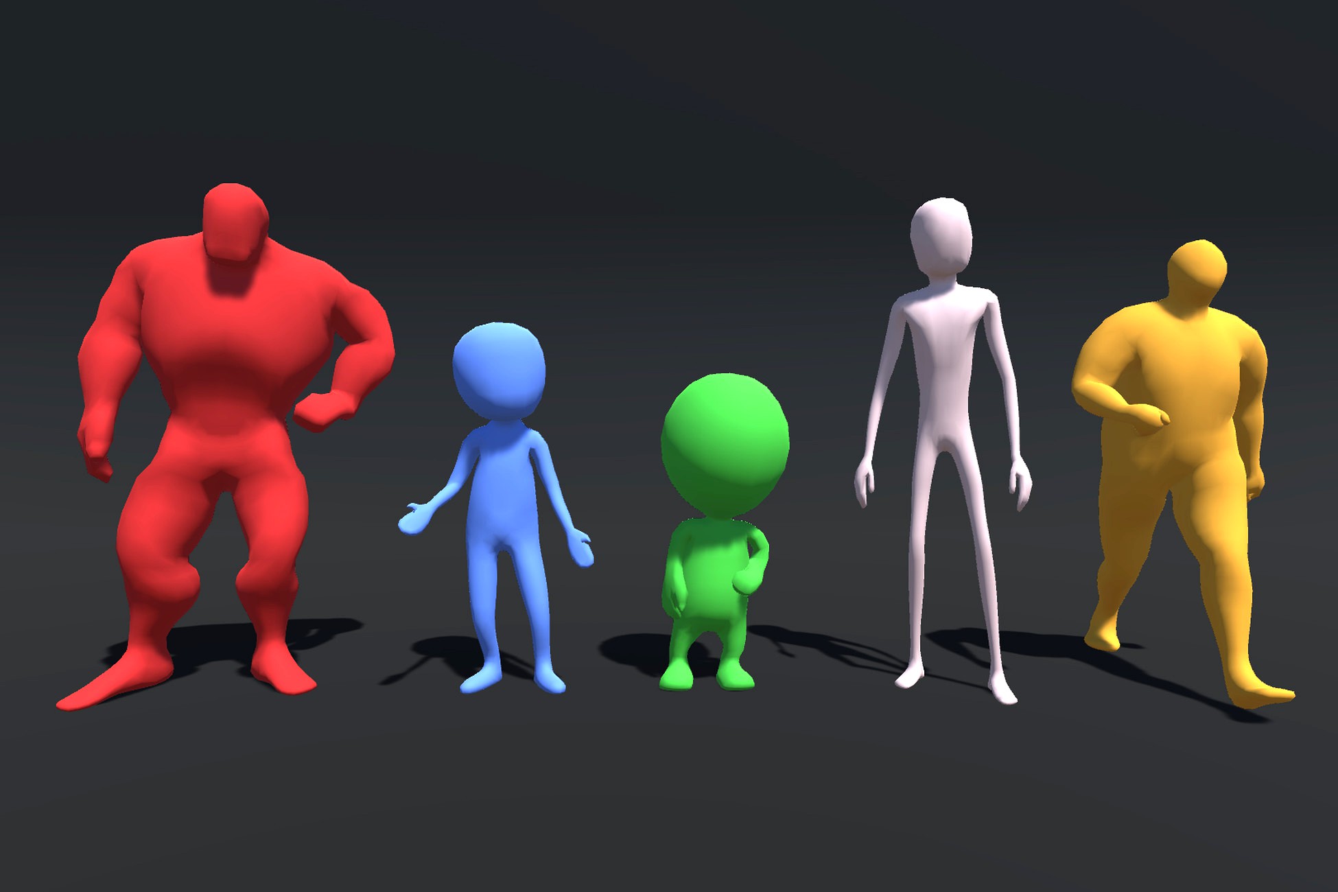 Ultimate Hypercasual Characters ( 51 BodyTypes ) 3d model