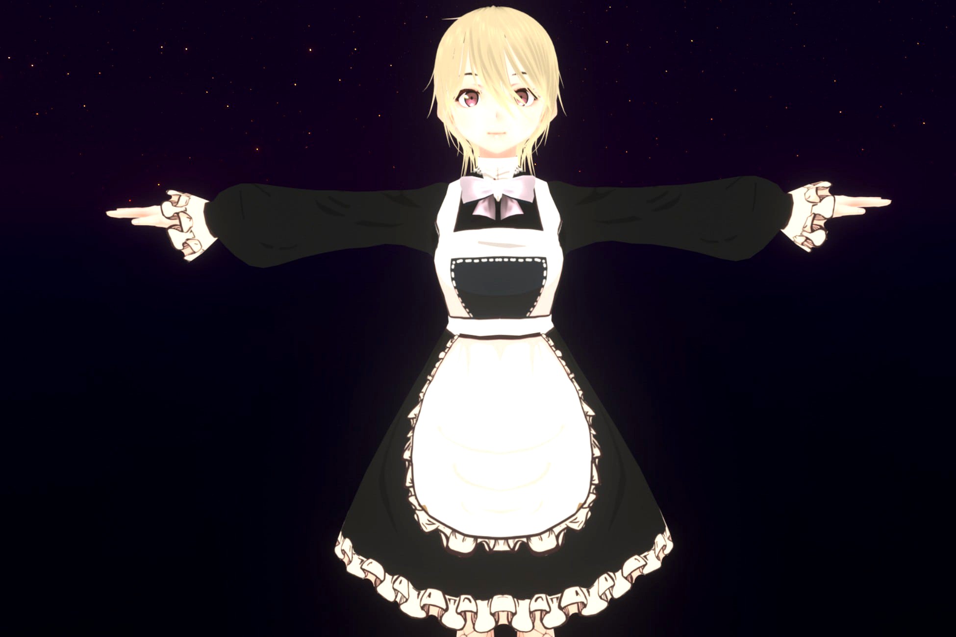 Cute Anime Girl Game Ready Low poly 3D model - Yumi