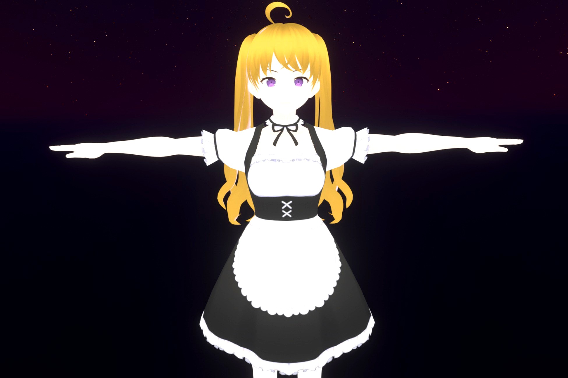Cute Anime Girl Game Ready Low Poly 3d Model Naoki
