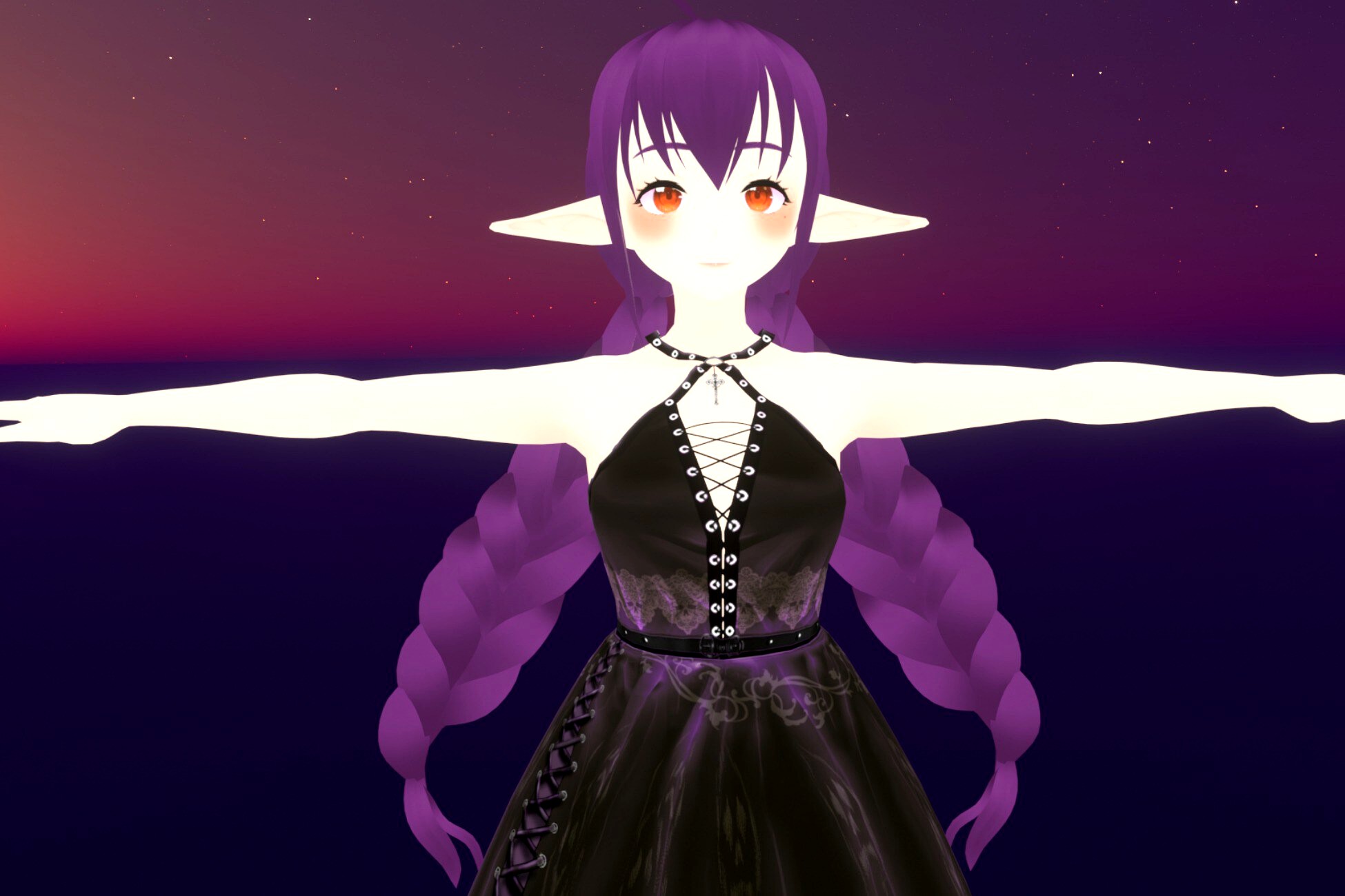 Cute Anime Girl Game Ready Low poly 3D model - Ryo