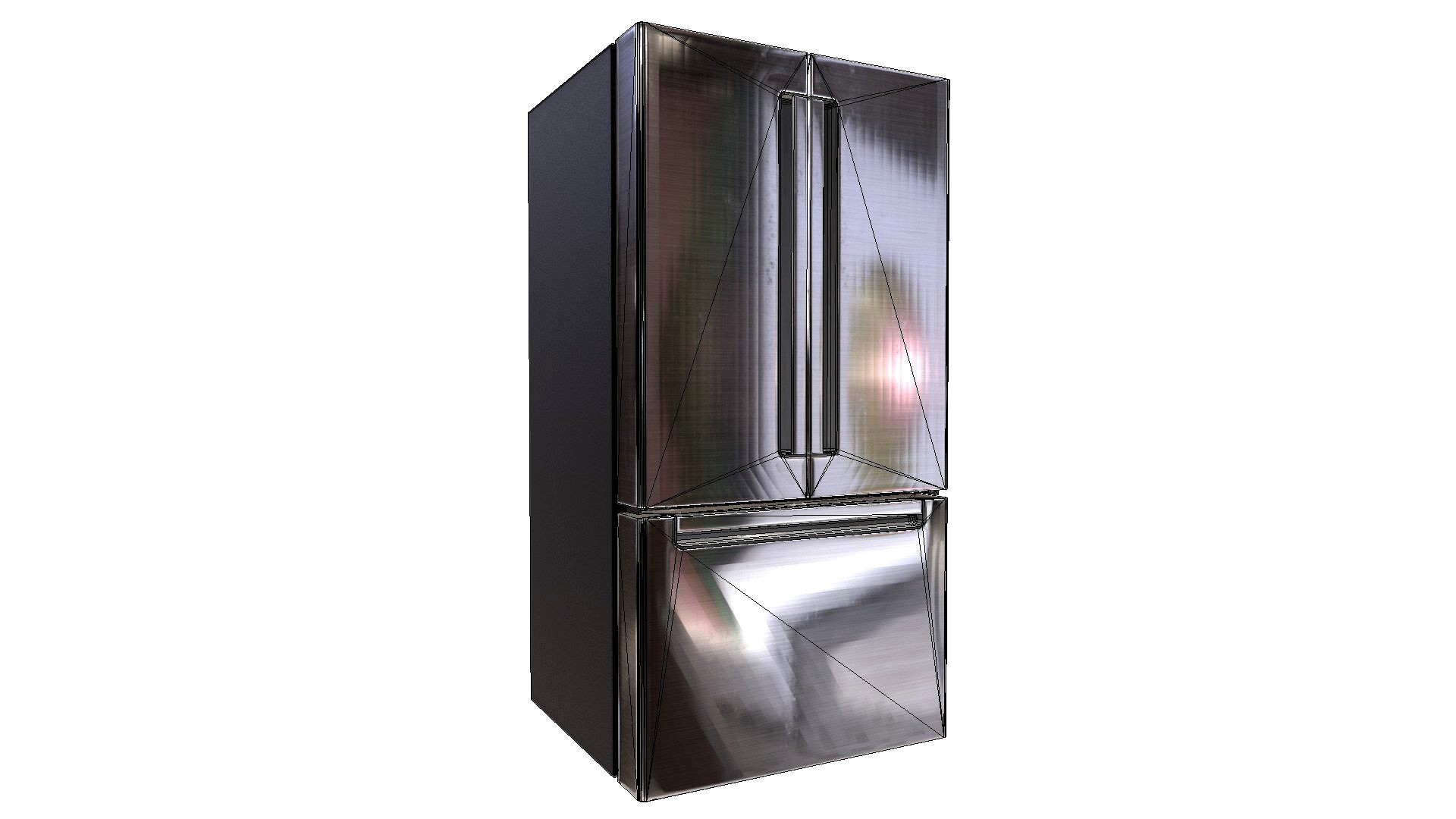 Refrigerator (Low poly version) 3d model