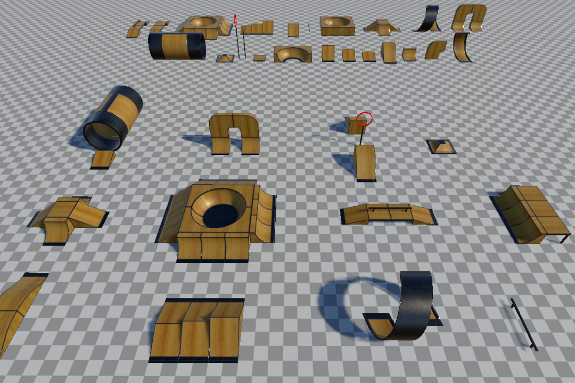 Stunt Ramps - Skate Park 3d model