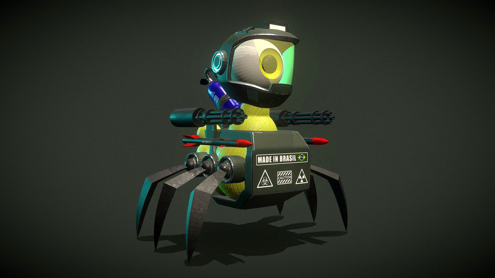 Alien with Mecha Suit 3d model