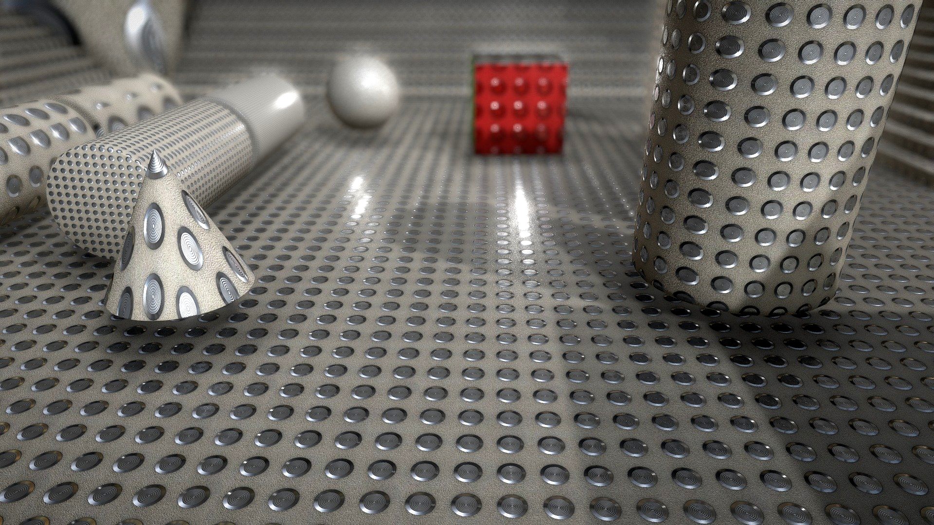 Tactile Studs on Sandstone (1) Texture Set (42) 3d model