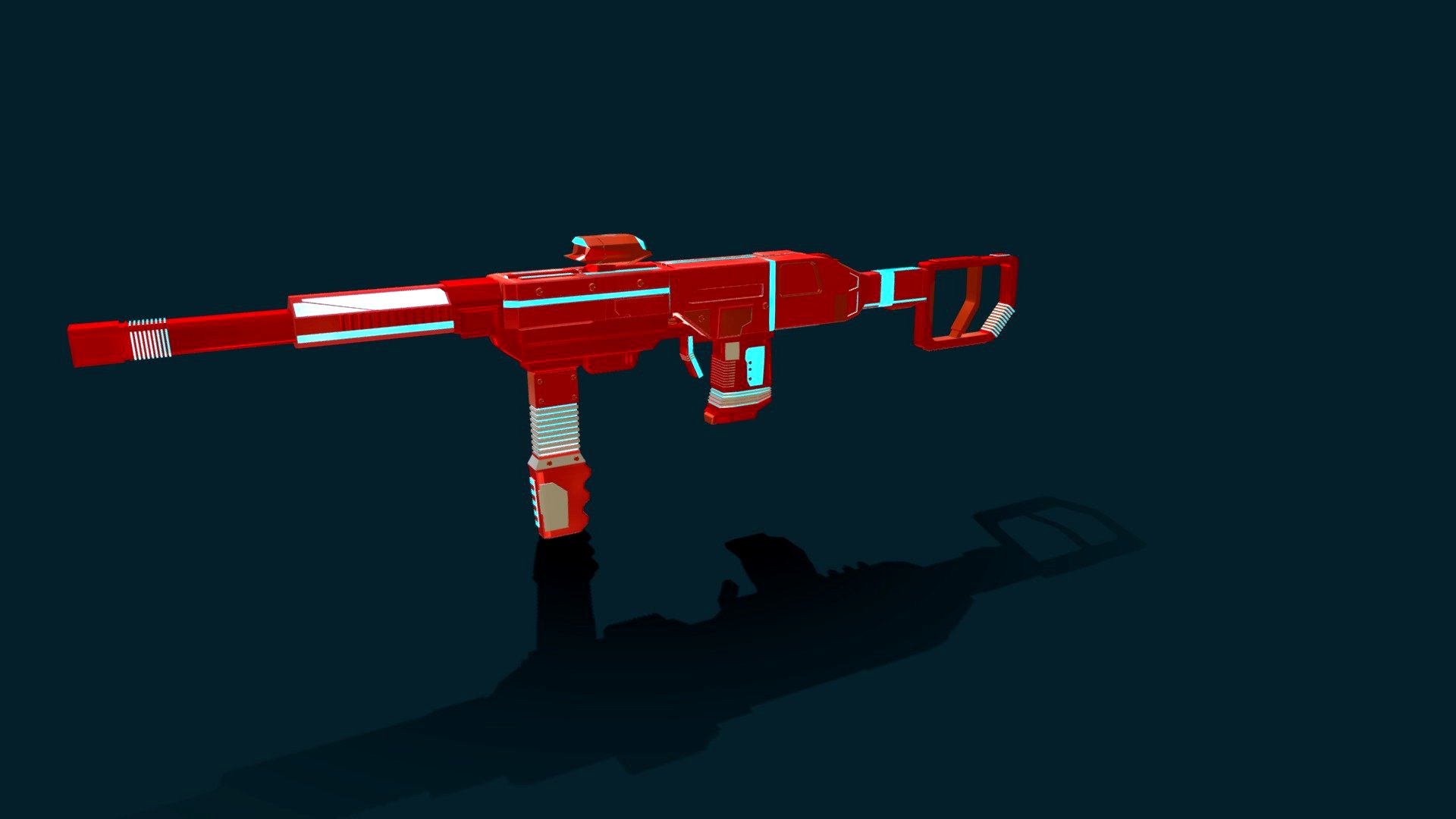 Sci-fi Rifle 3d model