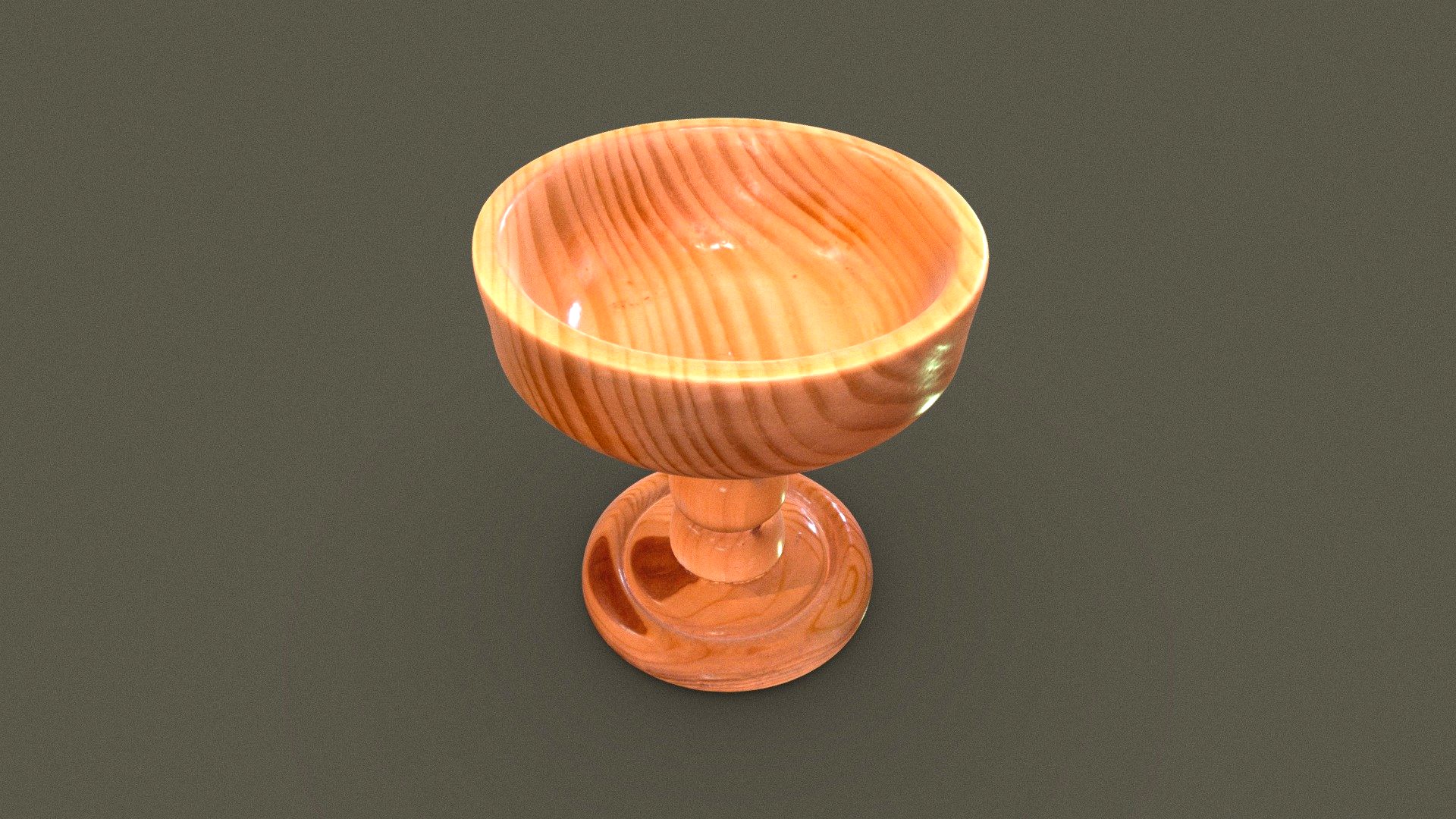 Wooden Trophy (High-Poly) 3d model