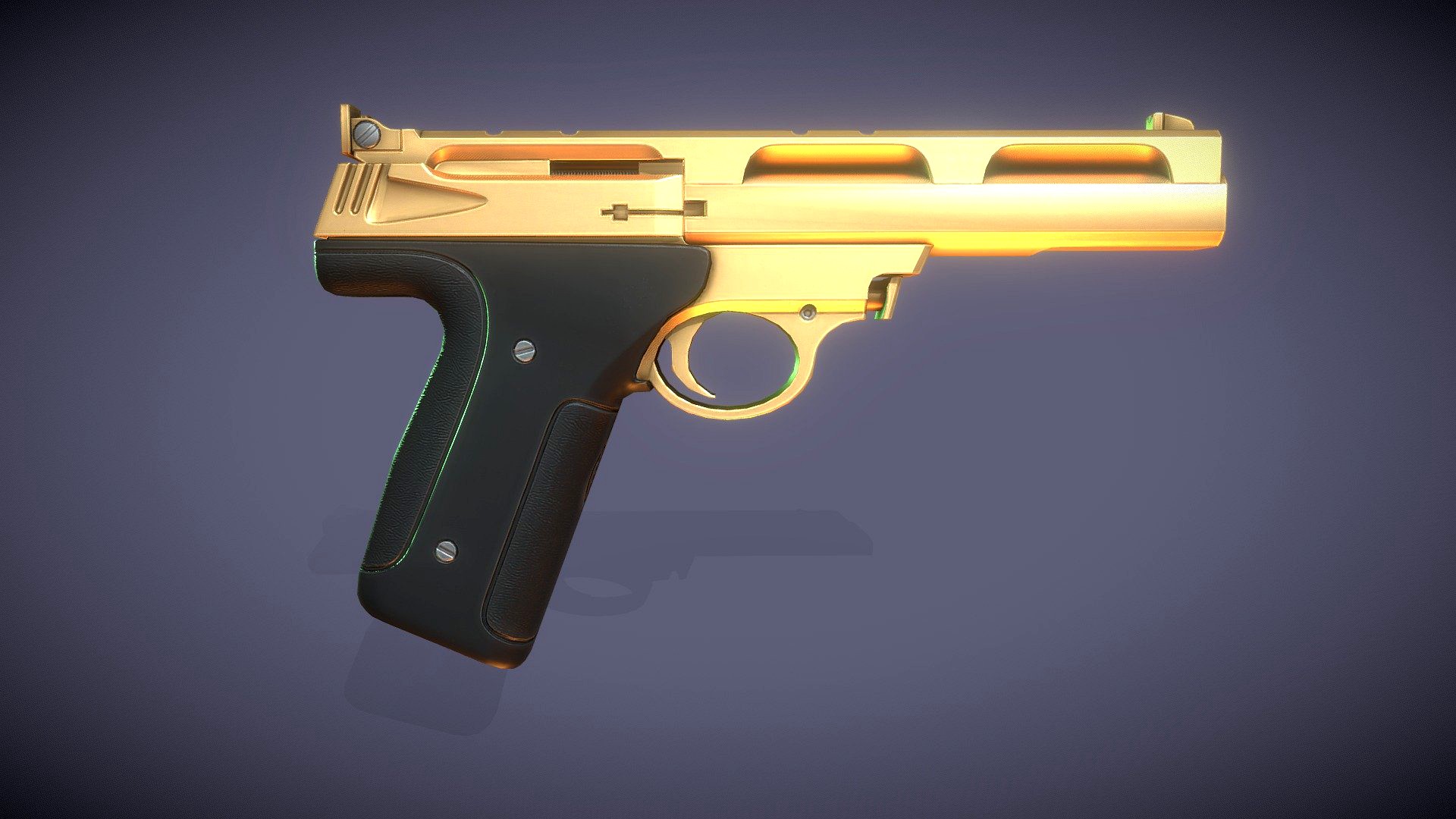Low Caliber Pistol Gold (Apocalypse Weapons) 3d model
