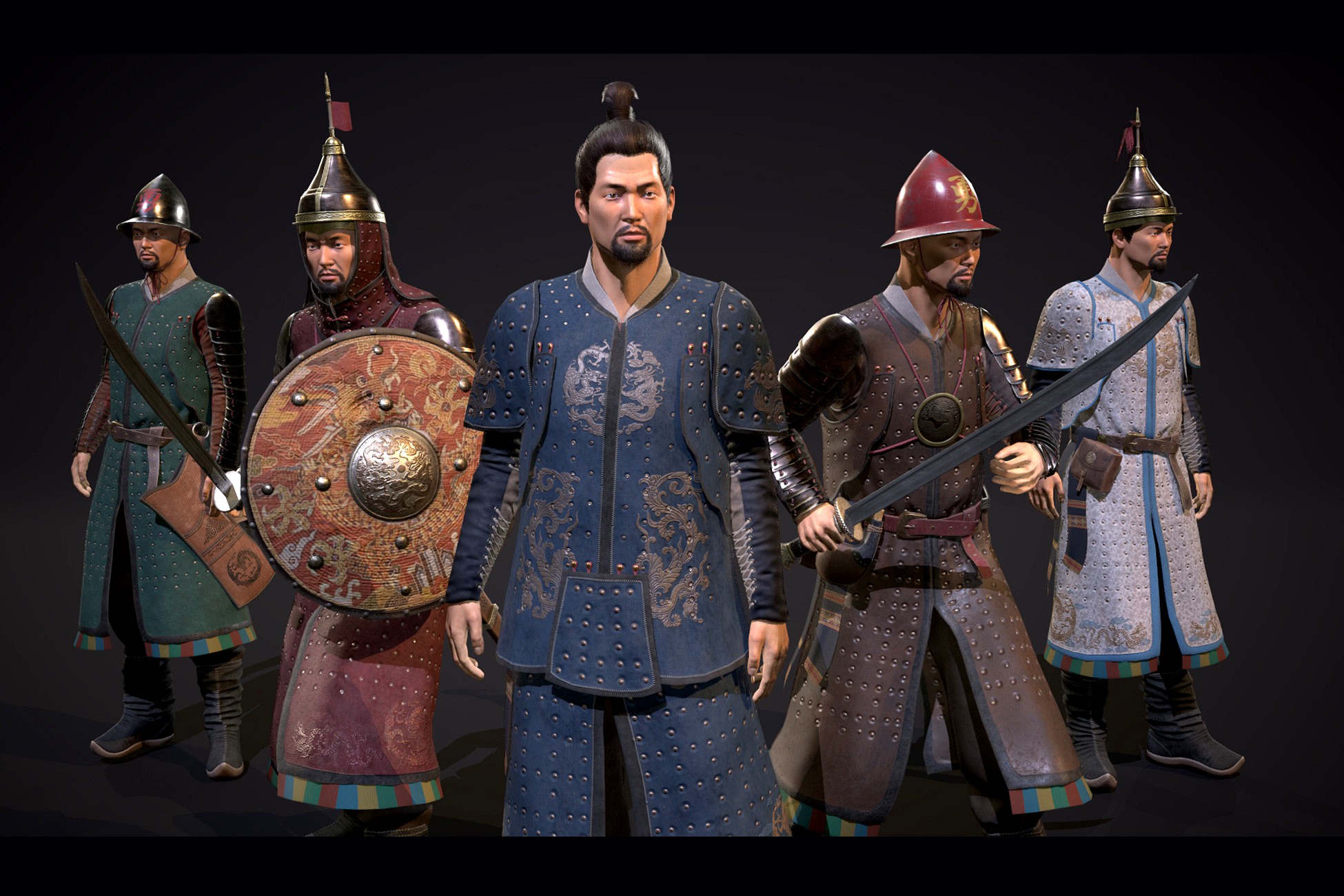 Chinese warrior (Ming and Qing Dynasty) 3d model