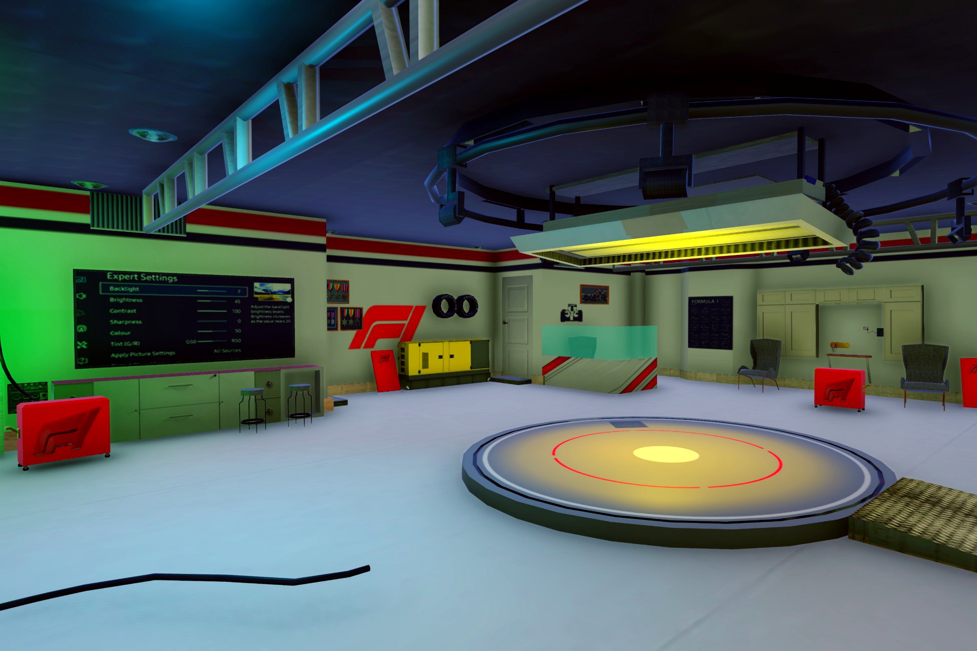 F1 Mobile Garage Workshop 3d model