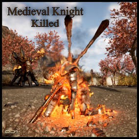 Medieval knight Killed 3d model