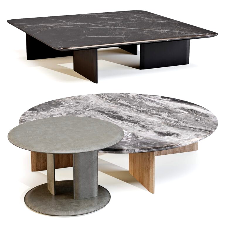 Poliform Mush Coffee and Side Table Set 01 (340667) 3d model