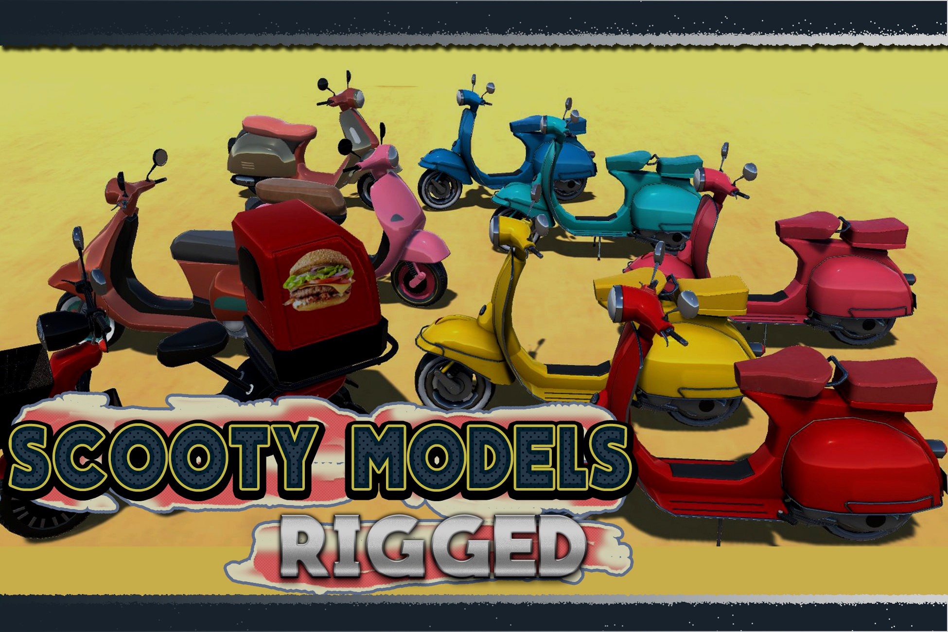 Scooters 3d model