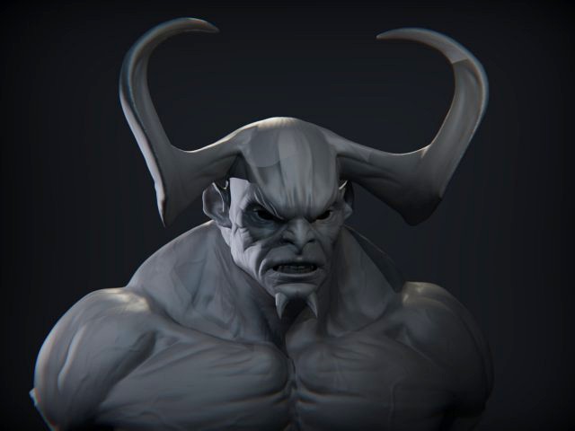 demon head sculpt 10 3d model