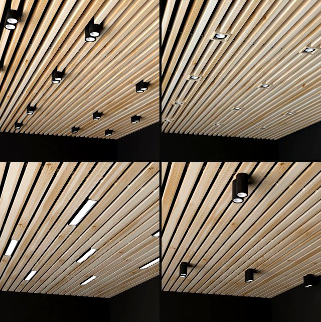 wooden ceiling 3d model