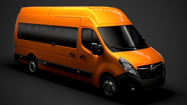 opel movano l4h3 minibus 2020 3d model