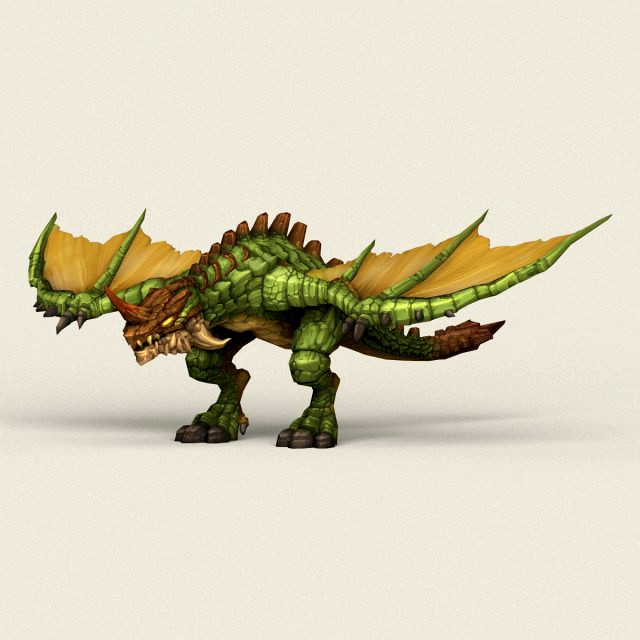 game ready fantasy dragon 3d model
