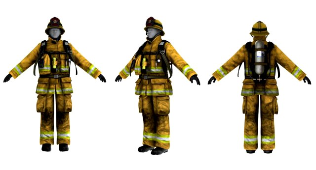 firefighter suit 3d model