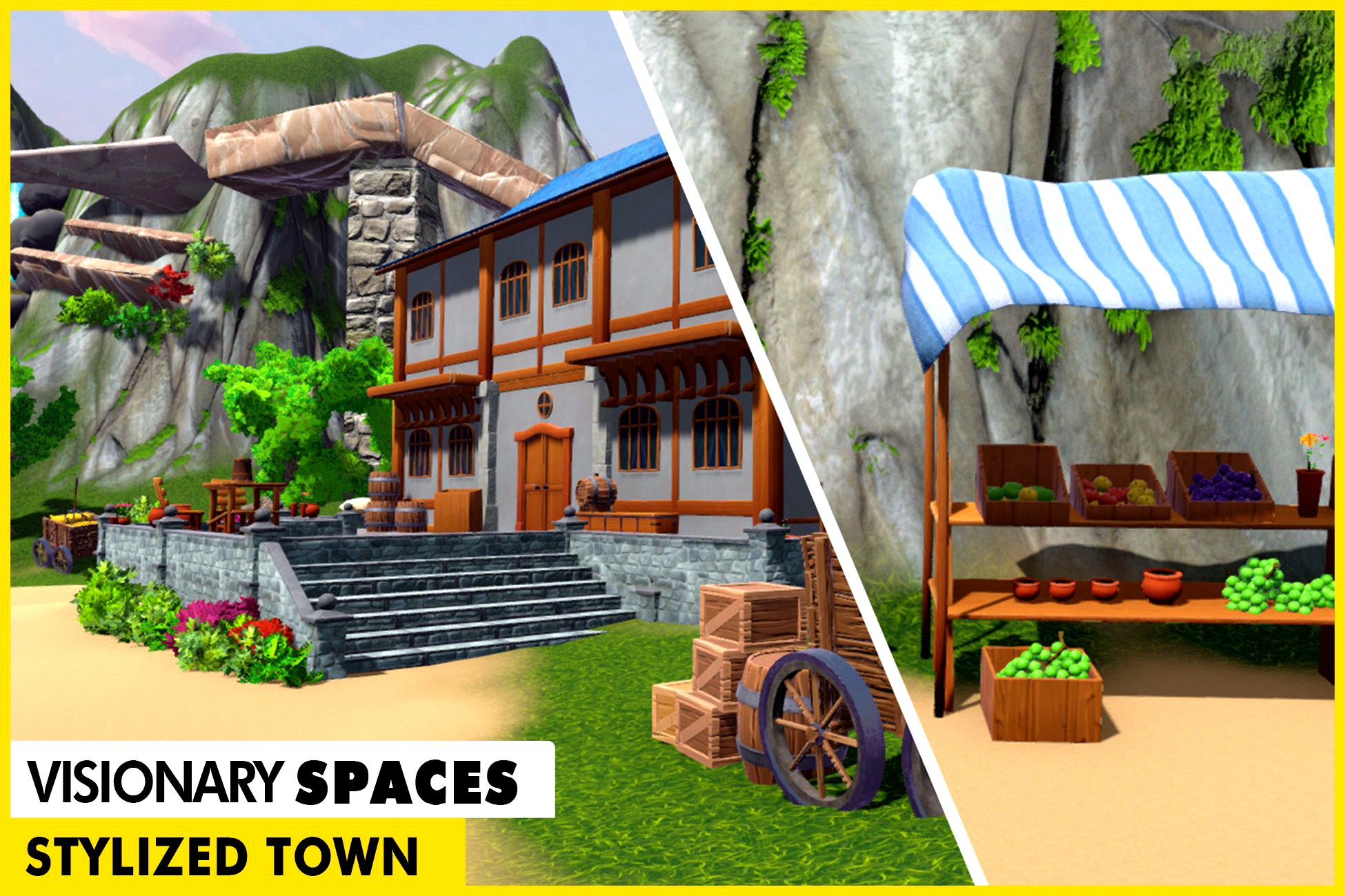 Stylized Town - Visionary 3d model