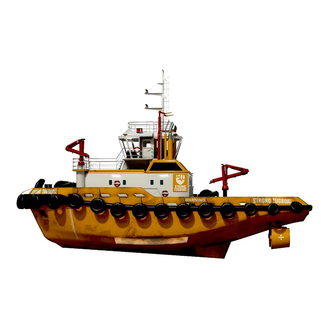Harbor tugboat 30m 3d model