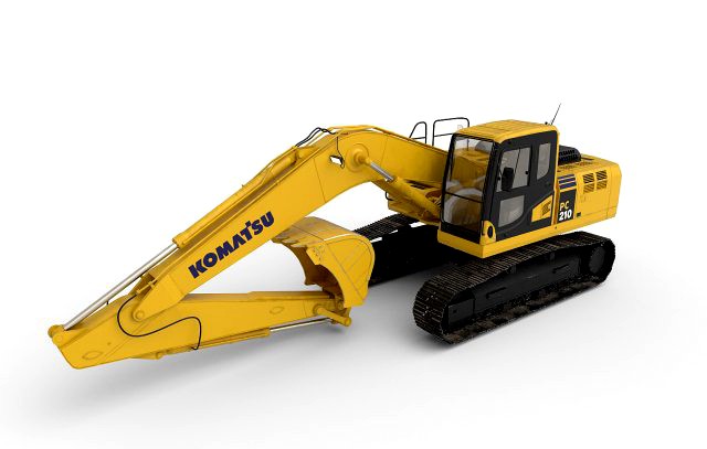excavator komatsu pc 210 3d model