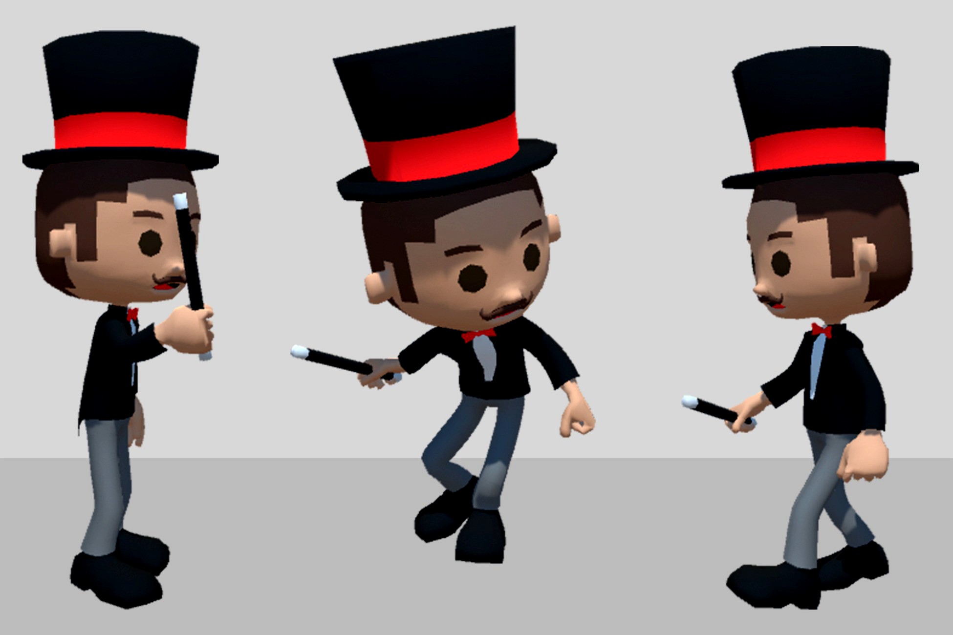 3D Character #028 - Magic Male - Animated - Low Poly - FBX model