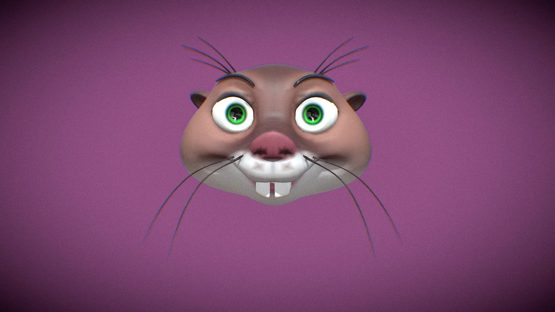 Weasel Cartoon 3d model