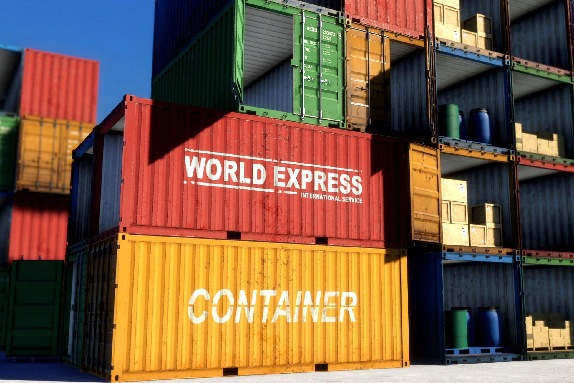 Container Pack HDRP 3d model