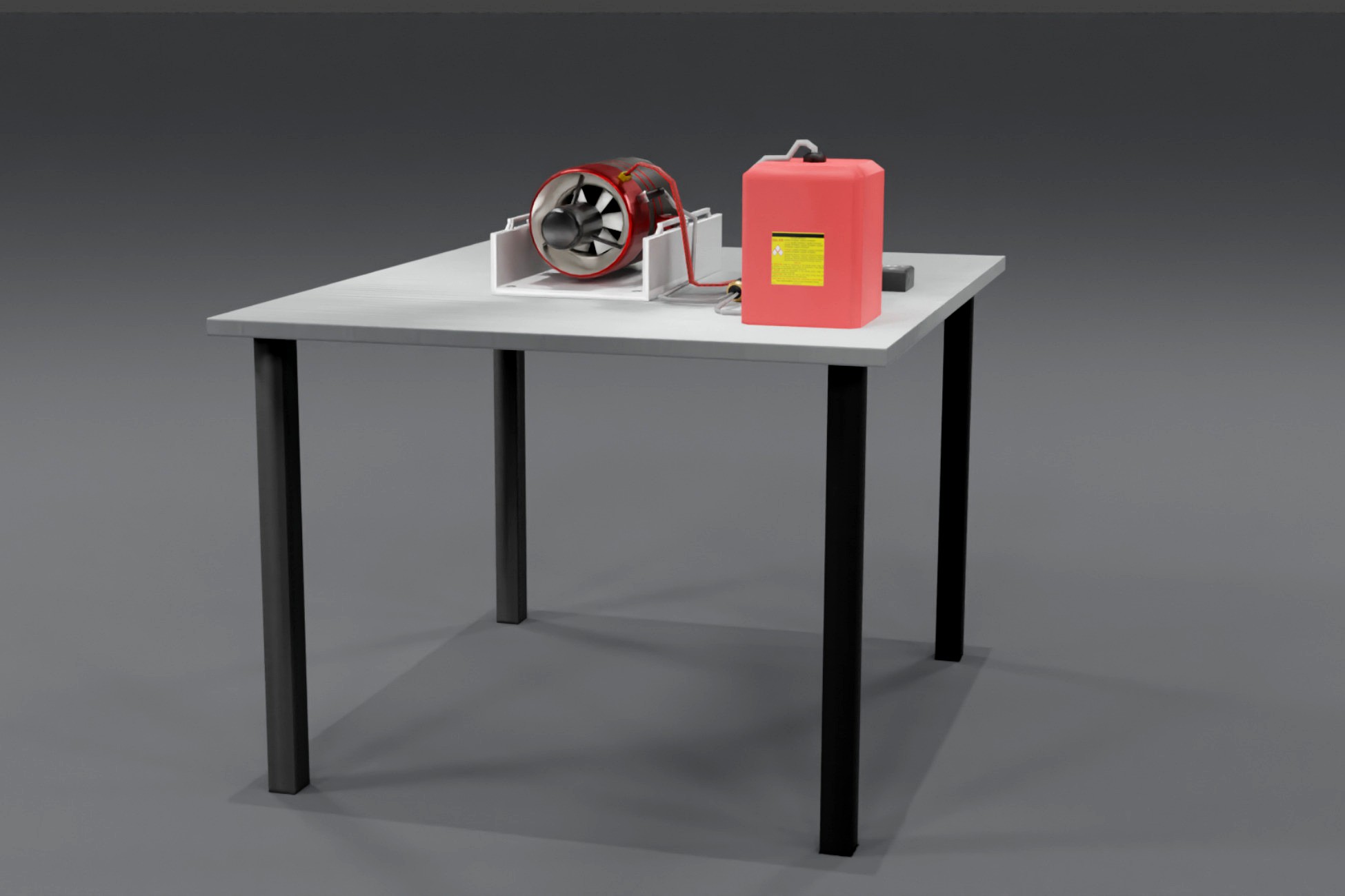 Mini Jet Engine Test Stand 3d model