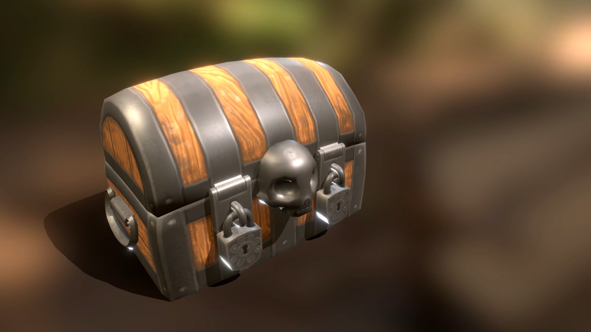 Pirate Treasure Chest 3d model