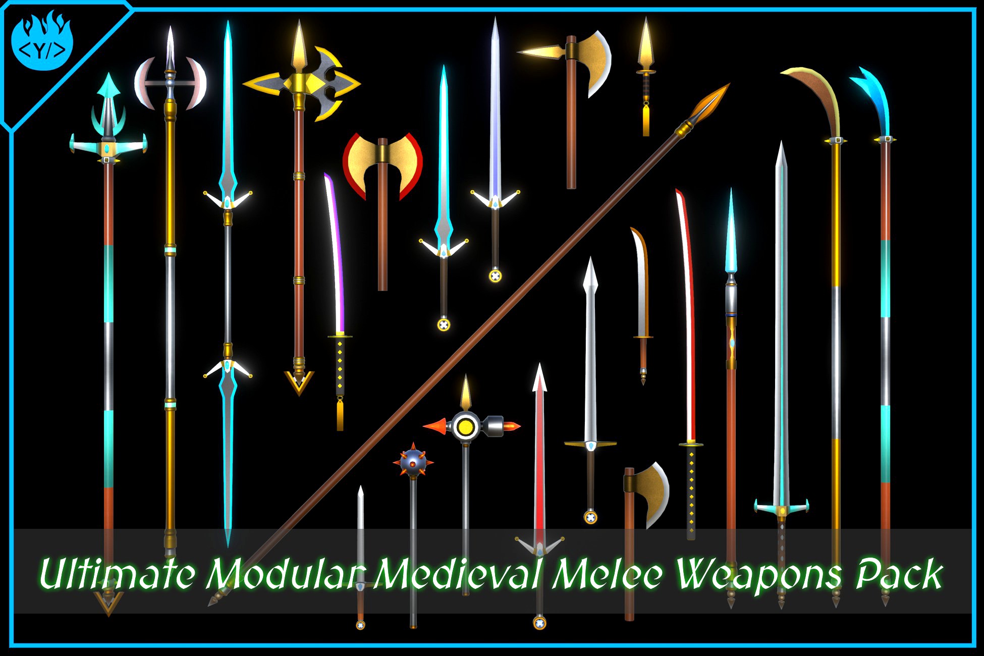 Ultimate Modular Medieval Melee Weapons Pack 3d model