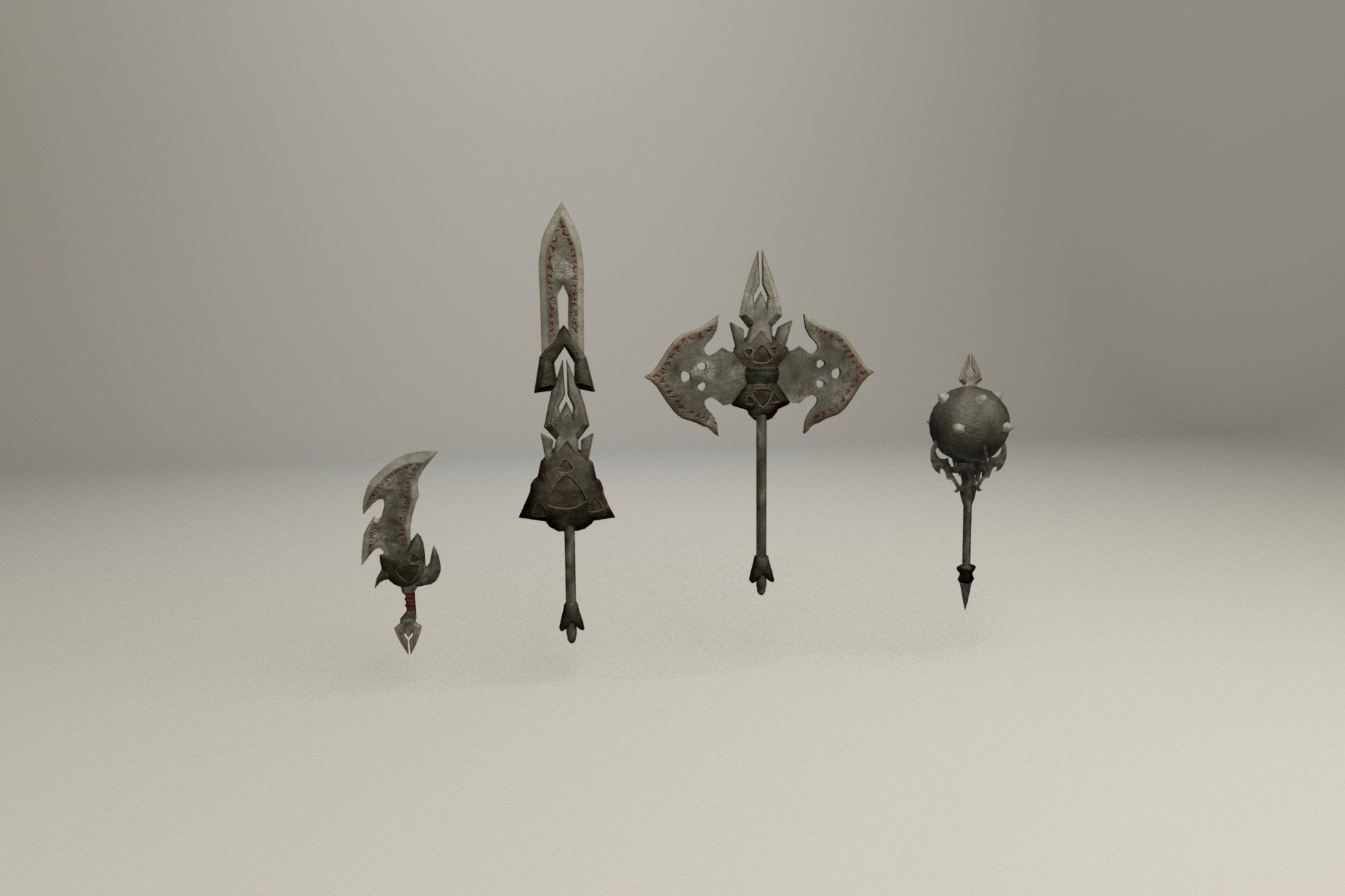 Melee fantasy weapons 3d model