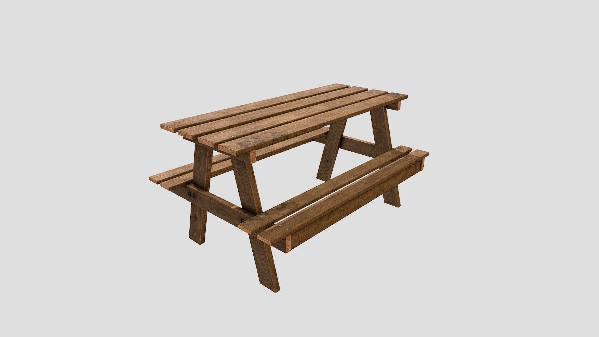 Park Table | Game ready 3d model